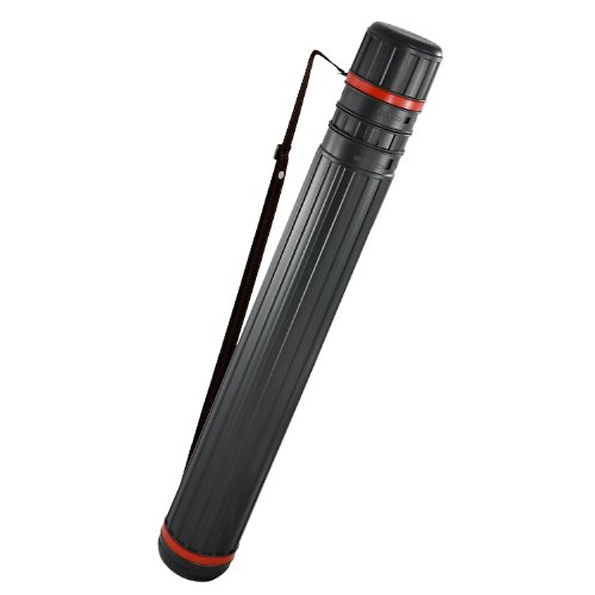 MyGift Heavy Duty Black Plastic 45 Inch Expanding Document Tube, Jumbo Poster Tube with Strap, Set of 2