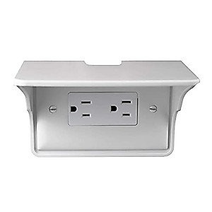 SDlumeiy Single Wall Outlet Shelf Home Wall Shelf Organizer for Outlets，Socket Rack Wall Bracket，Home Wall Shelf for Bathroom Organizer（6x4x3.8inch） White