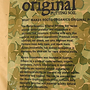 Roots Organics ROD75 Hydroponic Gardening Ready-to-Grow Coco Fiber-Based Potting Soil, 0.75 cu ft/5.6 gal for Plants