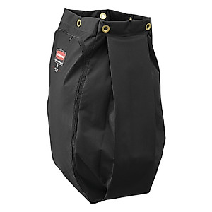 Rubbermaid Commercial Products Cleaning Cart Bag & Commercial Products Executive HYGEN Mop Quick-Connect Frame for Wet/Dry Microfiber Mopping, Fits 18in Mop Pads, Silver/Black, Handle not Included