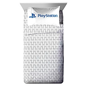 PlayStation X-Ray Gamer 5 Piece Twin Size Bed Set - Includes Comforter & Sheet Set - Super Soft Kids Bedding Fade Resistant Microfiber (Official Product)