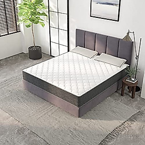 NapQueen 10 Inch Victoria Hybrid Full Size, Cooling Gel Infused Memory Foam and Pocket Spring Mattress, Bed in a Box, White