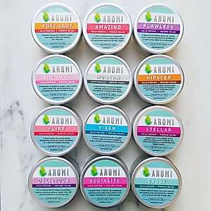 Aromi Vixen Solid Perfume | Fruity, Floral Fragrance, Jasmine, Honeysuckle, Water Lily Scent, Vegan, Cruelty-free, Wax Based, Travel, Women's Gift, Handmade (Vixen)