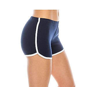 EttelLut - Sexy Booty Dolphin Shorts for Women - Cotton & Spandex Fabric - Navy Medium