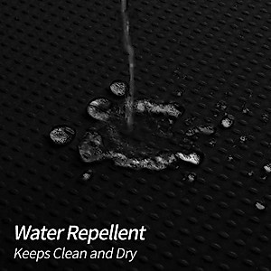 MitoVilla Black Waffle Fabric Shower Curtain, Heavyweight Hotel-Grade Cloth Shower Curtain for Modern Country Bathroom Decor, Waterproof & Wrinkle Resistant, 72 x 72