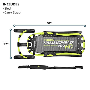 Yukon Charlie's Hammerhead Pro HD Sled | Single Rider, Speed and Steering Control, 52-inch x 22-inch