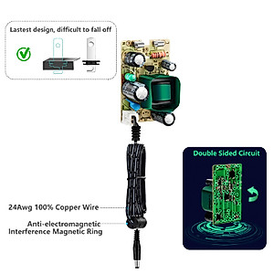 Chanzon 12V 0.5A 6W Power Supply AC DC Switching Adapter, 12 Volt .5a AC/DC Wall Wart Converter Transformer, 100-240v 50 60HZ Input with 12vdc 500ma Output