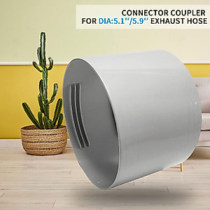 Qualward Air Conditioner Hose Extention Coupler 5.9 Inches, Portable AC Exhaust Vent Hose Connector Coupling Universal Fits Clockwise and Counter-Clockwise Thread Hose