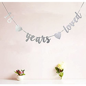 StarsGarden Glitter 16 Years Loved Banner – It's My Fabulous 16th Banner -16th Birthday Banner Decorations - Cheers to 16 Years Milestone Happy Birthday Decorations(Silver) (SG-22NP454)