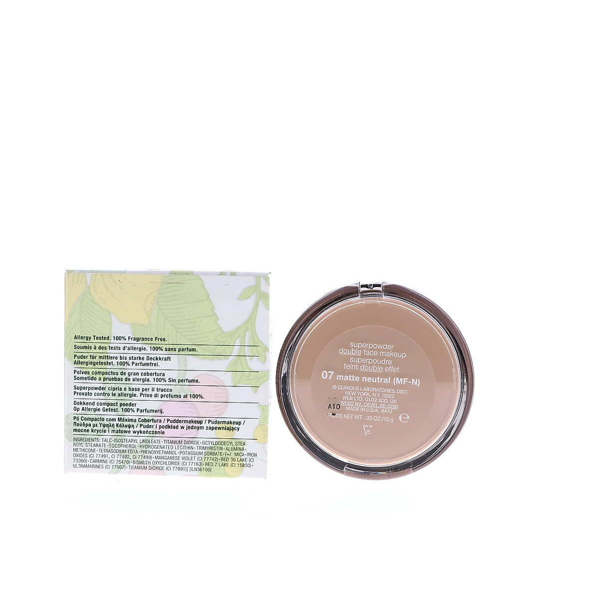 Clinique SuperPowder Double Face Makeup Powder Compact .35 oz, Matte Neutral