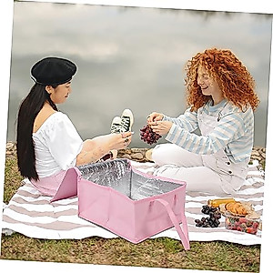 SOLUSTRE Packing Cake Insulation Bag Insulated Food delivery Bag Cake Insulated Bag with Handle Food delivery Bag for Cake Grocery delivery Bag Catering Bag Barbecue Non-Woven Bags Cake Bag