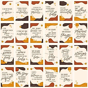 Yellow Rose Card Co. Birthing Affirmation Cards - 24 Premium Cards for Pregnant Moms, Baby Shower Gifts and Labor