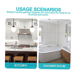 DOITOOL 2pcs Kitchen Air Bathtub Air Garbage גקוזי Disposal Accessories Waste Disposal Tub Bathroom Disposal Air Bathtub Supply Air Button Stainless Steel Component Plastic