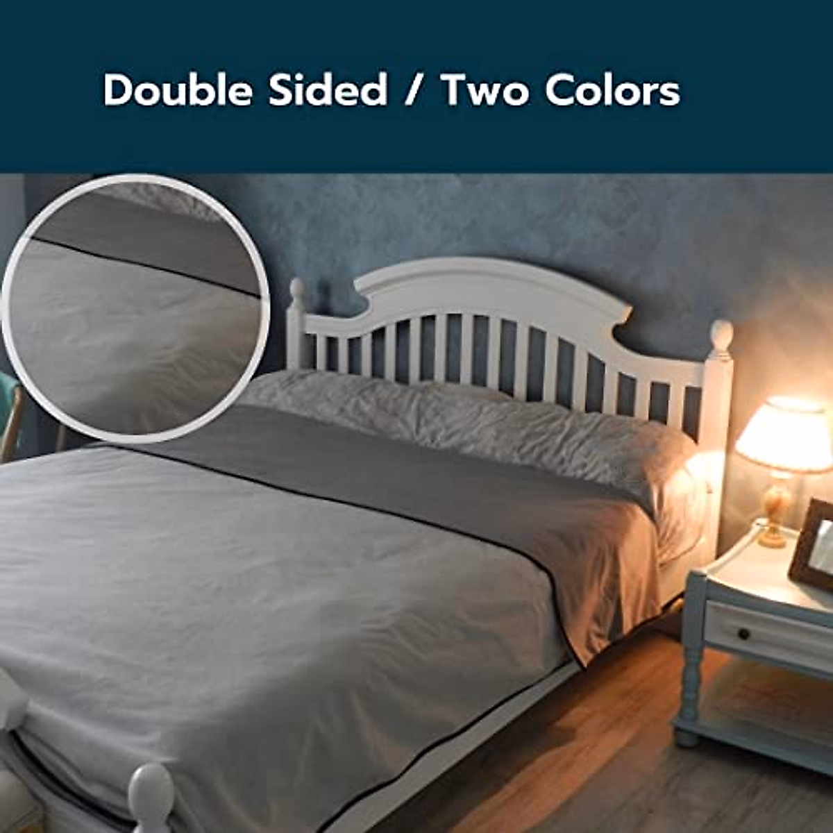 Waterproof Blanket Cover 80”x90” for Adults, Dogs, Cats or Any Pets - 100% Waterproof Furniture or Mattress Protector – Large Size for Twin, Queen, King Beds (Warm Gray/Cool Gray)