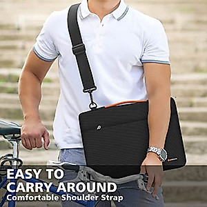 NIDOO 14 inch Laptop Sleeve case Notebook Shoulder Bag Protective Carrying Handbag for 15" Surface Laptop 3 4/14" Chromebook 3 / Thinkpad T495 T495s / Dell Latitude 14 15 / Acer Chromebook Spin 514