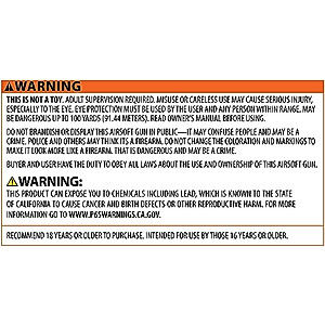 Game Face GFM39PG Ghost Mayhem Spring-Powered Single-Shot Airsoft Pistol