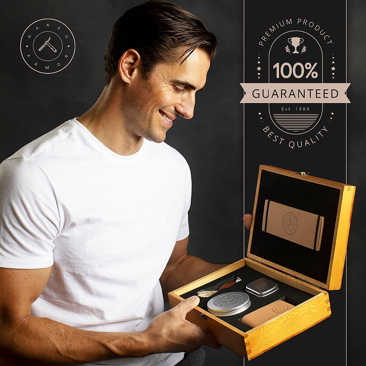 Thor Straight Razor Kit - Shave Ready Straight Razor，Straight Edge Razor，Brush，Strop + Soap, Redwood Straight Razor For Men，Japanese Stainless Steel，Mens Straight Razor Complete Kit, Great Gift