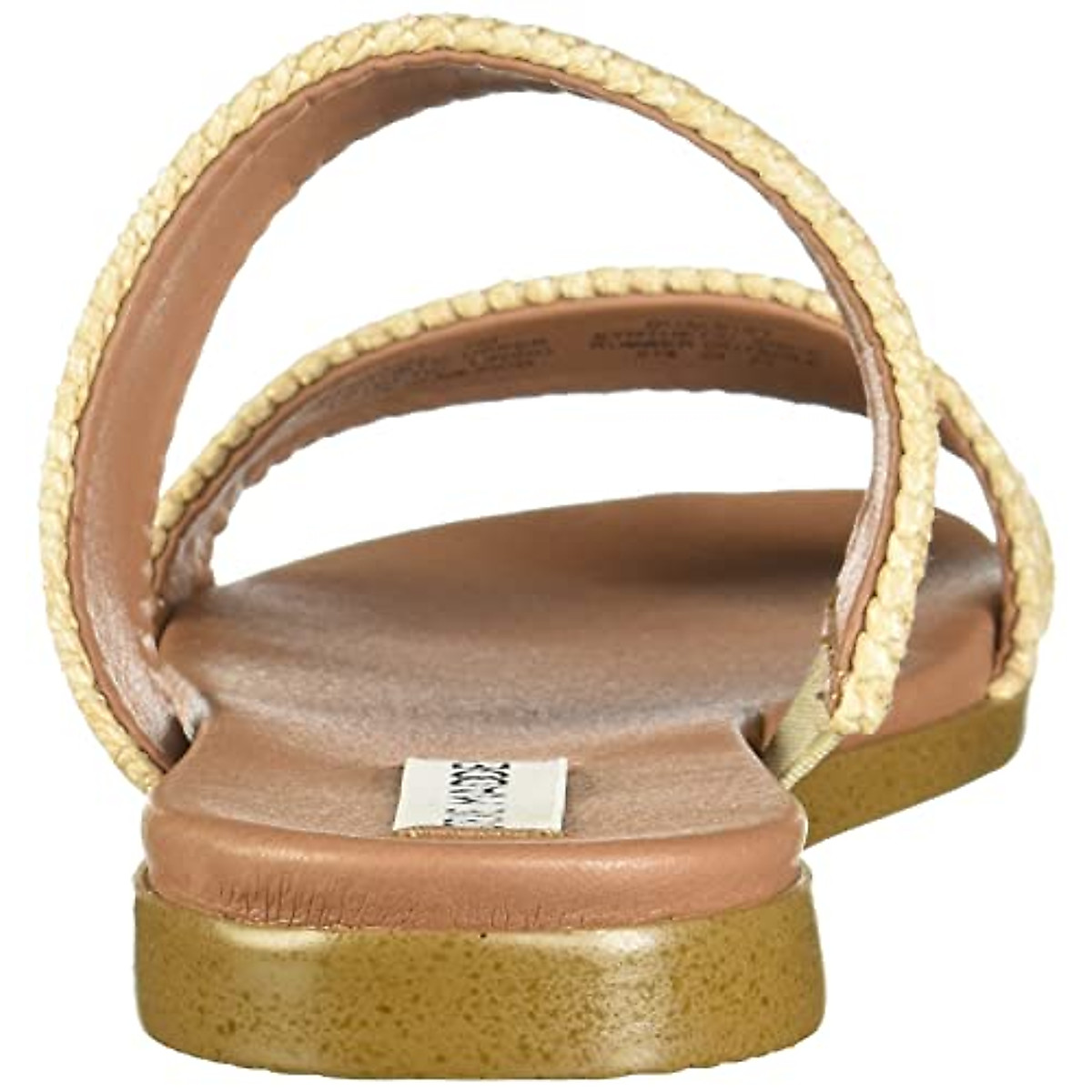 Steve Madden Women's Dual Flat Sandal, Natural Raffia, 9