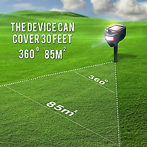 flyastar Solar Powered Animal Repeller Outdoor, Ultrasonic Repellent for Farm Yard Garden, Deterrent Devices Repel Cat, Dog, Squirrel, Raccoon, Skunk, Rabbit, Rodent, Fox, Deer, etc, Green, (AR-544)