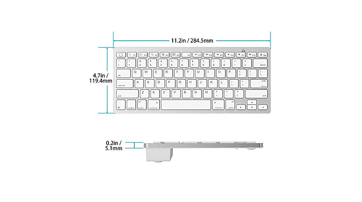 OMOTON Ultra-Slim Bluetooth Keyboard for iPads & More