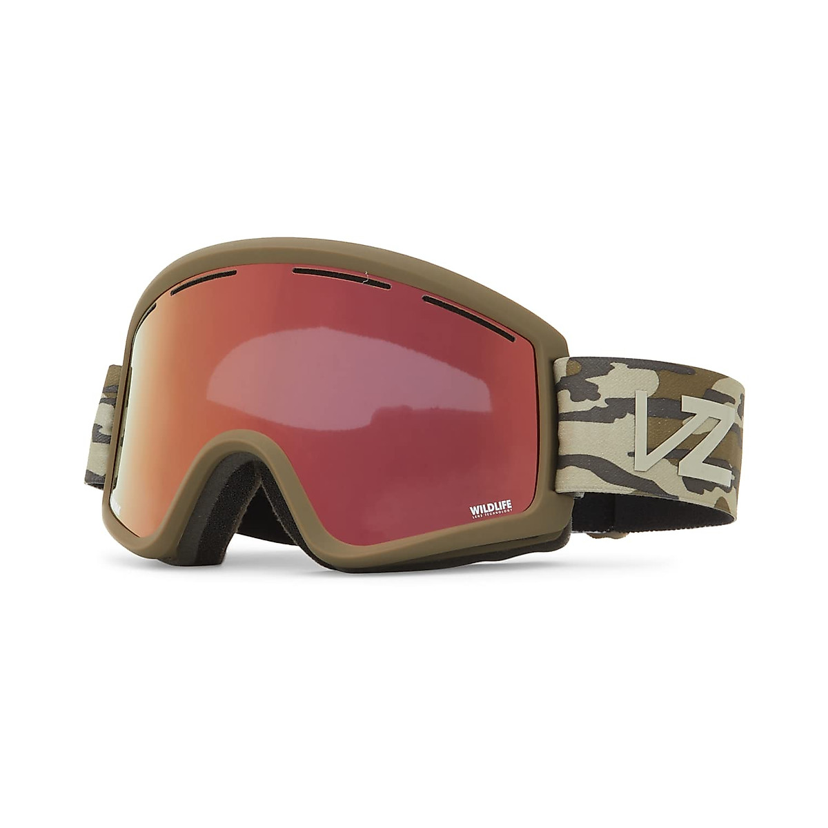 VonZipper Unisex Cleaver Snow Sport Goggle - Mossy Oak Frame | Wildlife Black-Fire Chrome