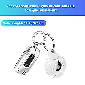 AirTag Holder, Waterproof Airtag Keychain 2 Pack, All-Around Protective Air Tag Case for Dog Cat Collar, Kids, Pets