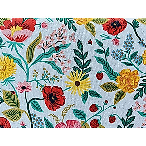 Camont - Poppy Fields - Natural Unbleached Canvas Fabric - Rifle Paper Co - Cotton+ Steel - RP702-NA4UC 1/2 Yard 44