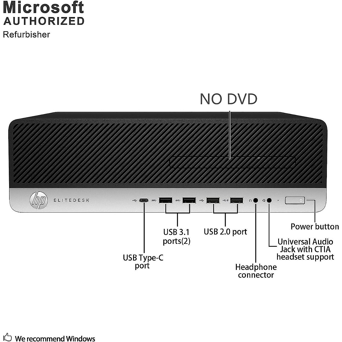 HP EliteDesk 800 G3 SFF PC (RGB), Intel Core i7-7700 up to 4.0 GHz, 32GB DDR4, 1TB SSD, 500GB HDD, WiFi, DVD, Bluetooth, Windows 10 Pro 64 Bit(Renewed), Black