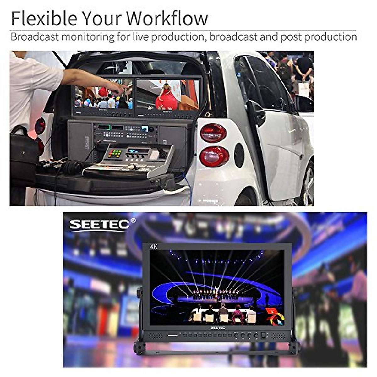 SEETEC P173-9HSD 17.3 Inch 1920x1080 Desktop Monitor for Broadcast LCD Monitoring with 3G-SDI HDMI AV YPbPr