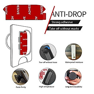 Sticky Adhesive Replacement for Socket Wallet Plus Base, PKYAA 6Pcs Double Sided Sticker Pads for Cell Phone Wallet+ Case Back, Removable Sticky Tape for All Cellphone with Sockets Wallet+