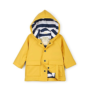 Hatley Baby Boys Printed Raincoats, Yellow, 9-12 Months