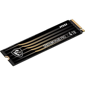MSI SPATIUM M480 PRO PCIe 4.0 NVMe M.2 4TB Internal SSD PCIe Gen4 NVMe (SPATIUM M480 PRO PCIe 4.0 NVMe M.2 4TB)