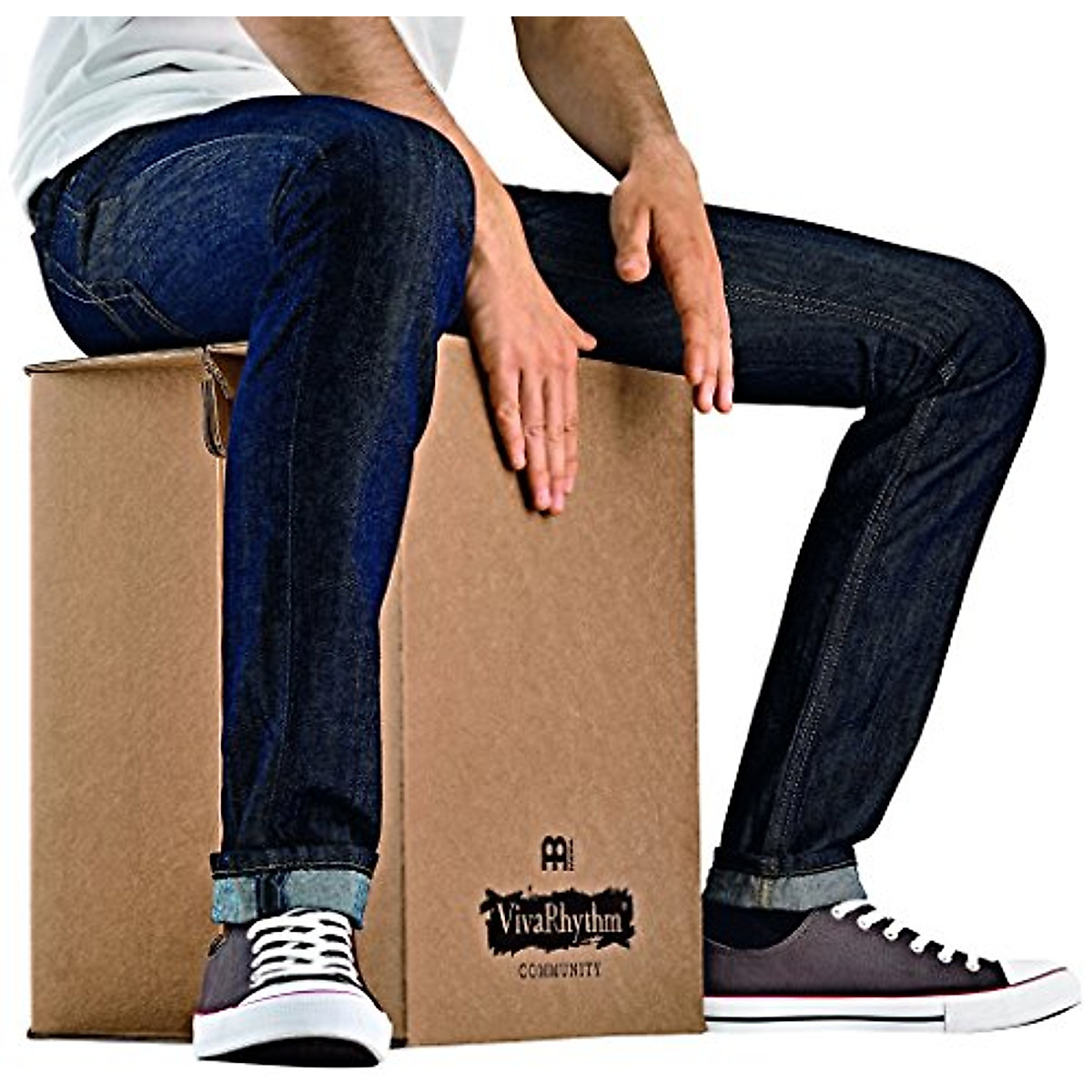 Meinl VivaRhythm VR-CAJ2GO Fold-able Pop Up Cardboard Cajon-2-Go with Internal Snares