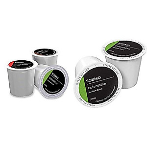 Amazon Brand - 100 Ct. Solimo Variety Pack Medium and Dark Roast Coffee Pods & 100 Ct. Solimo Medium Roast Coffee Pods, Colombian, Compatible with Keurig 2.0 K-Cup Brewers
