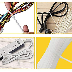 100 8 inch pieces Cable Zip Nylon Heavy Duty Self Locking Wire Ties,