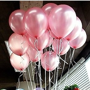 Lokman 12 Inch Metallic Pink Balloons, Holiday Party Balloons for Birthday, Baby Shower, Wedding, Halloween, Christmas, New Year Party Decoration,100 Piece (Pink)