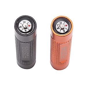 FOSTAR 2PCS Upgrade Ferro Rod Fire Starter，Replaceable Flint Fire Steel Rod, Great for Emergency Survival, Camping, Hiking, Bush-Craft, Hunting, Fishing, EDC, BBQ (Orange and Black)