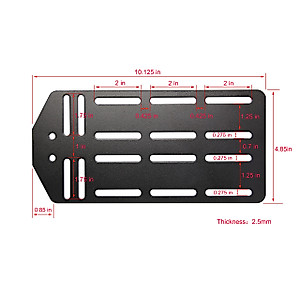 Kings Brand Queen - King Bed Frame Headboard Bracket Modification Modi-Plate, Set of 2