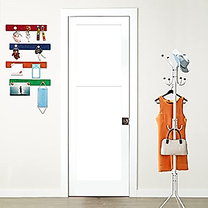 GoTiling Felt Pin Board Bar Strips Self-Adhesive Lightweight Bulletin Board Strips No Damage for Wall Better Than Cork Board Decorative Memo Boards with 40 Push Pins for Home Office Classroom, 8 Pack