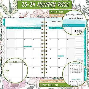 2023-2024 Planner – Jul 2023 – Jun 2024, Weekly ＆ Monthly Academic Planner 2023-2024, 6.4" x 8.5" with Tabs, Flexible Hardcover, Thick Paper, Strong Binding, Back Pocket, Inspirational Quotes ＆ Notes