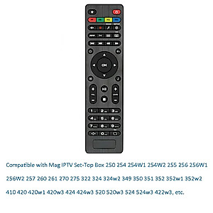 Amiroko Remote Control Replacement Compatible with MAG Series Box Mag250 Mag254 Mag255 Mag256 Mag275 Mag322 Mag349 Mag410 Mag520, etc MAG IPTV Set-Top Box