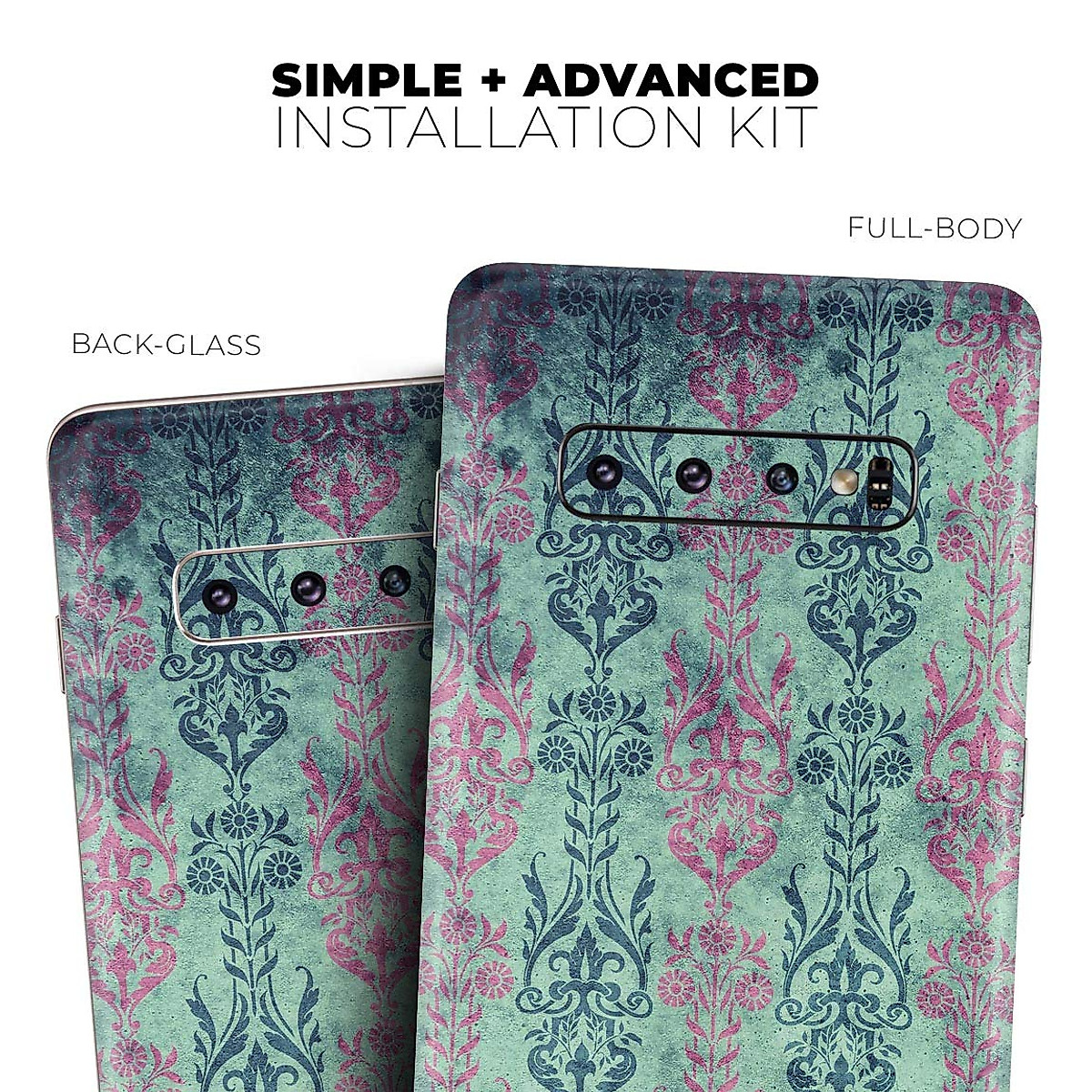 DesignSkinz Multicolor Grunge Tribal Pattern Protective Vinyl Decal Wrap Skin Cover Compatible with The Samsung Galaxy S20 (Screen Trim & Back Glass Skin)