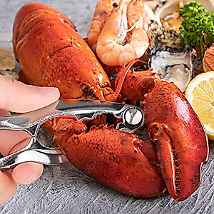 Seafood Tools Set includes 2 Crab Crackers, 2 Lobster Crackers Shellers, 4 Crab Leg Forks/Picks - Nut Cracker Set