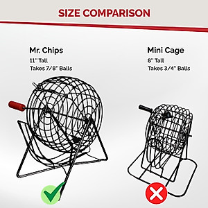 MR CHIPS Easy Read 7/8" Bingo Balls - Fade and Scratch Resistant Large Letters & Numbered Balls That Will Never Rub Off – Bingo Balls for Bingo Game