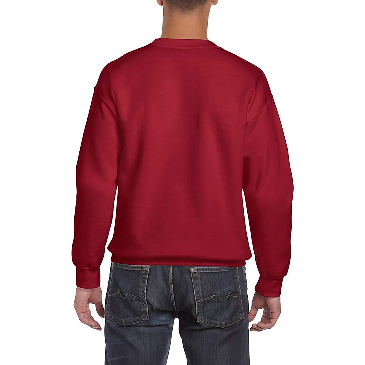 Gildan DryBlend Adult Set-in Crew Neck Sweatshirt (13 Colours) (L) (Cardinal)