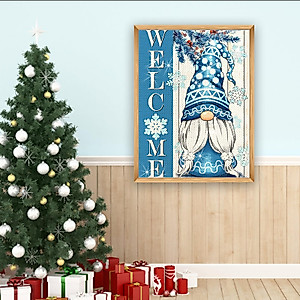 Demonwer Winter Gnome Diamond Painting Kits for Adults Christmas Diamond Art Kits for Adults Beginners,5d Paint with Diamonds Pictures Gem Art Painting Kits DIY Adult Crafts Kits 16x12inch