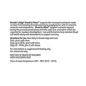 Revival Animal Health Breeder's Edge Breed to Wean Pre/Postnatal Vitamin for Cats/Small Dogs- 100 ct
