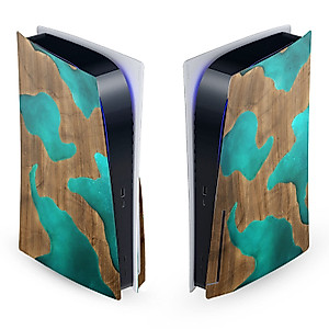 Head Case Designs Officially Licensed Alyn Spiller Aqua Art Mix Vinyl Faceplate Sticker Gaming Skin Decal Cover Compatible With Sony PlayStation 5 PS5 Disc Edition Console