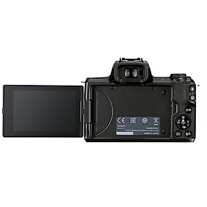 Canon EOS M50 Mark II Mirrorless Digital Camera Body Only (No Lens) + 64GB Memory + Case+ Steady Grip Pod + Tripod+ Software Pack + More (28pc Bundle) (Renewed)