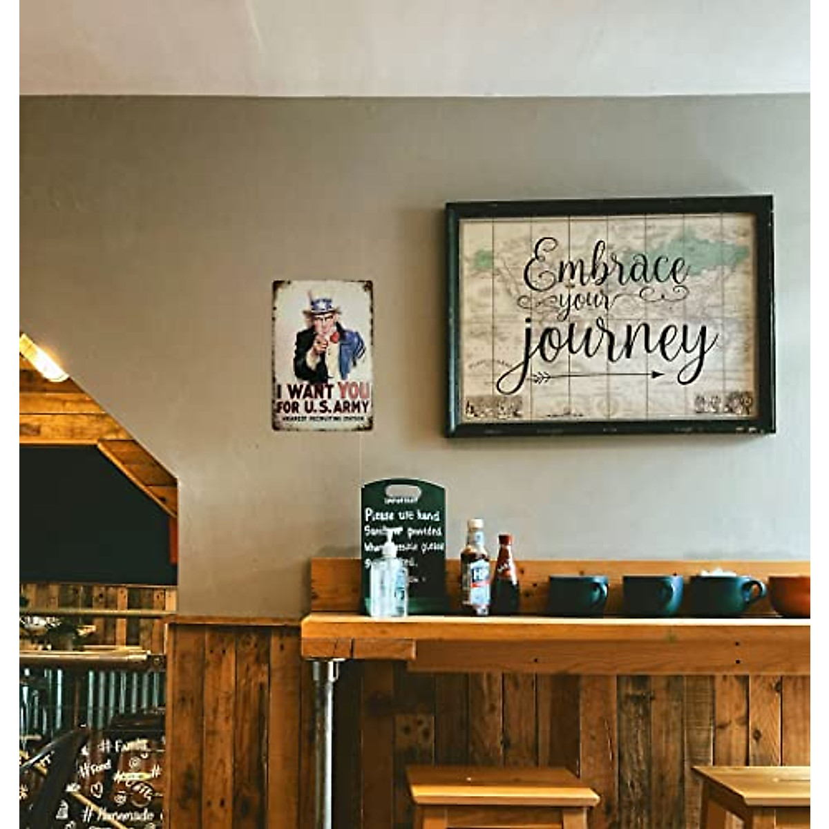 ERLOOD I Want You for U.S. Retro Vintage Decor Metal Tin Sign 12 X8 Inches